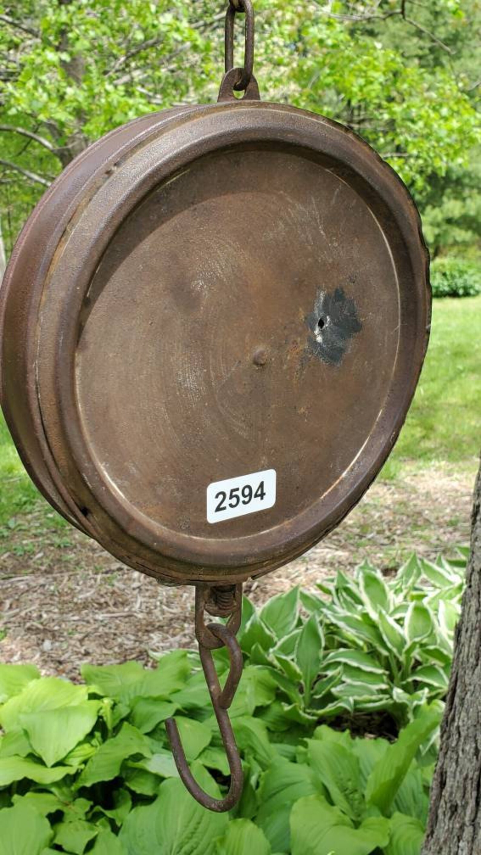 1920s Hanging Brass Face Milk Scale Chatillon 40 Lbs. X 1/10 Lbs ...