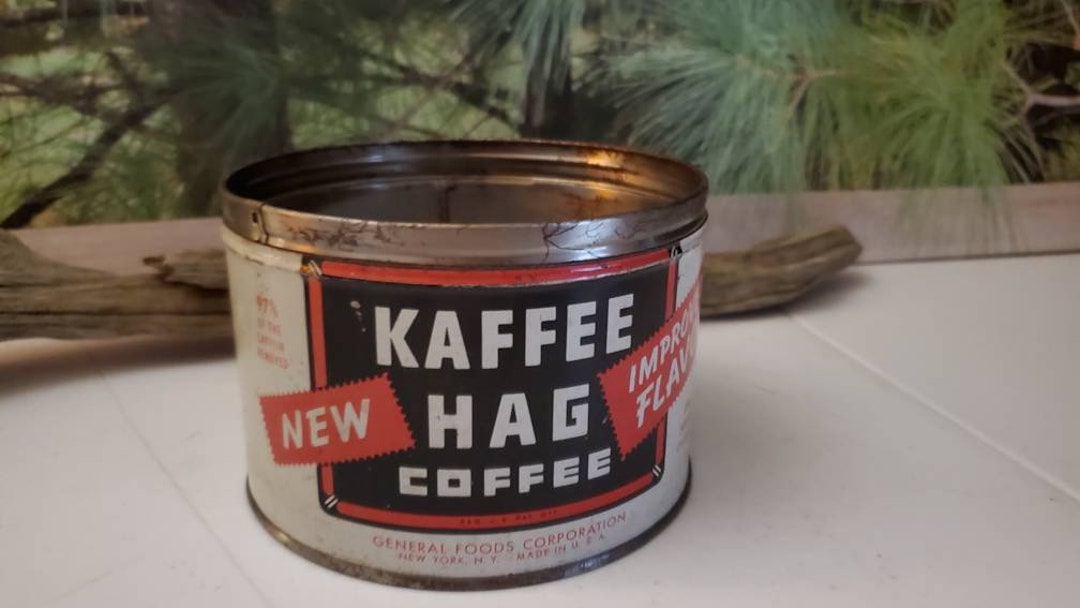 Kaffee Hag Coffee Can 1 Lb No Lid New Improved Flavor General Foods ...