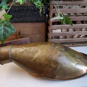 Brass Hanging Scale Pan Distressed Brass Funnel Nail Hopper Scoop Scale ...