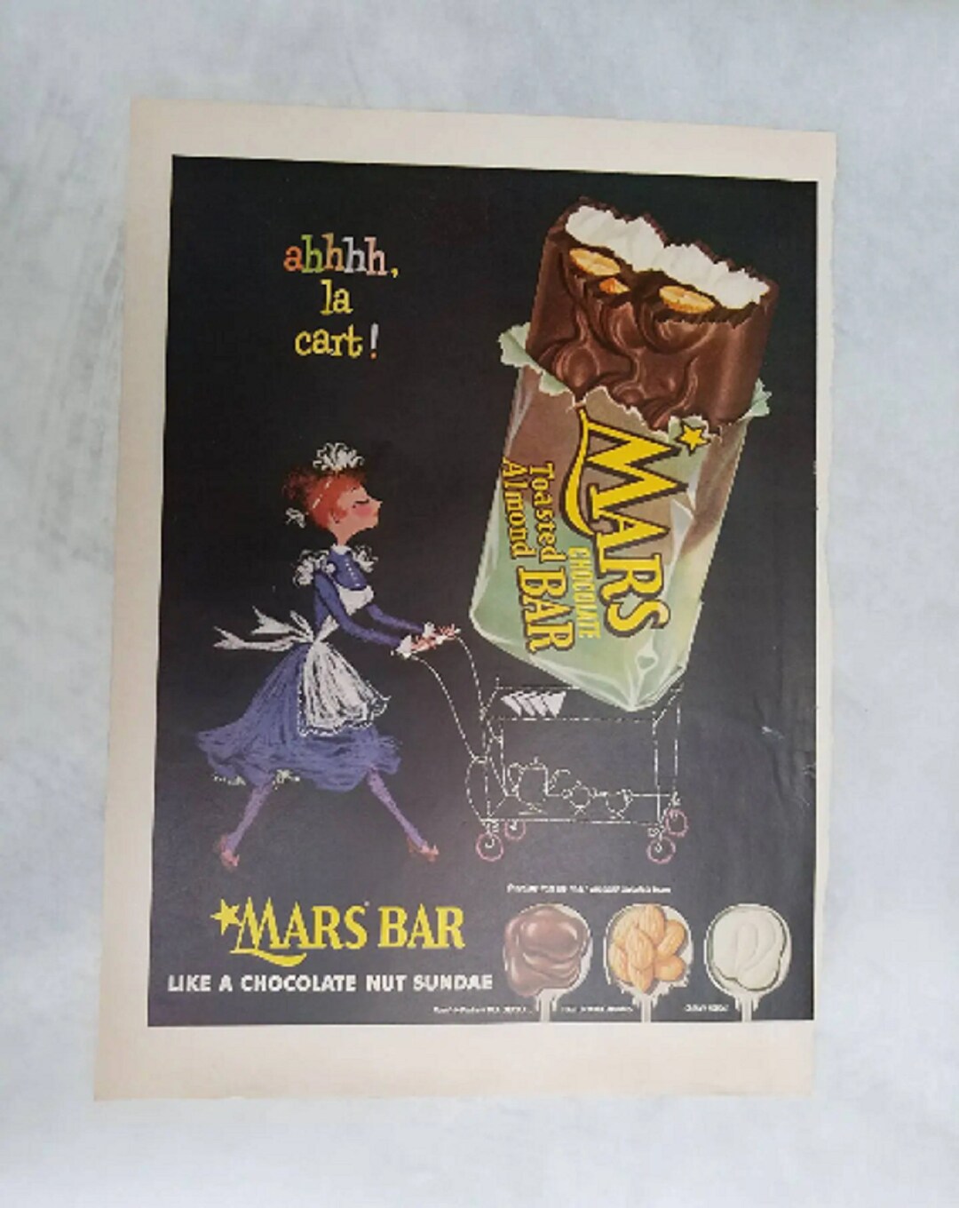 1955 & 1957 MARS BAR Print Magazine Ads Top Drawer / Vintage Candy ...