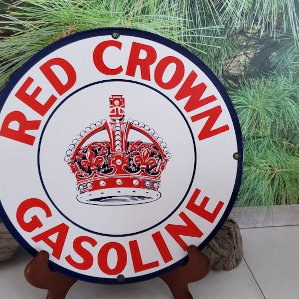 Red Crown Gasoline Sign - Etsy