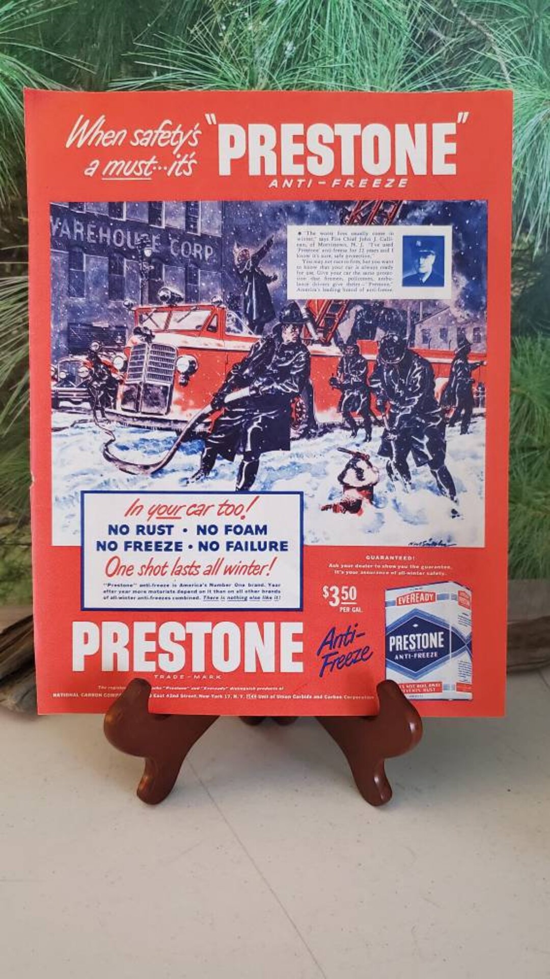 1948 PRESTONE Anti Freeze Original Magazine Print Ad / Ephemera Auto ...