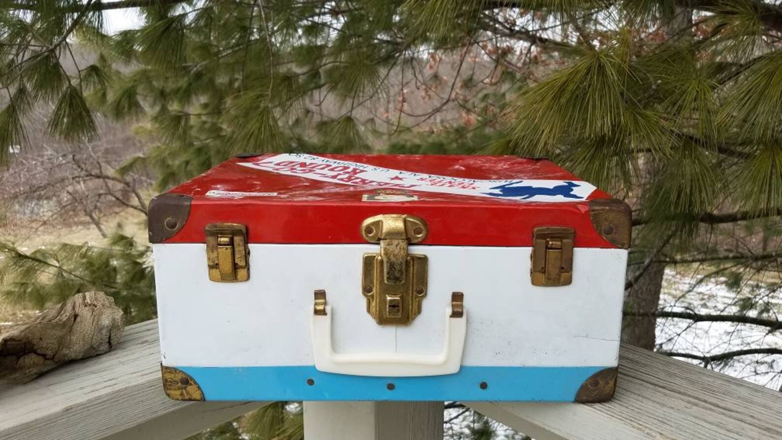 Red White & Blue Metal Skate Case With Skates Metal Suitcase - Etsy