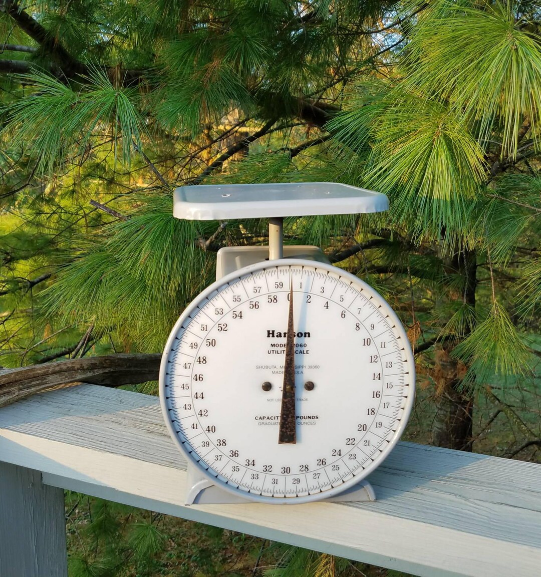 Industrial Hanson 60 LB Scale Model 2060 Gray Metal Industrial Vintage ...