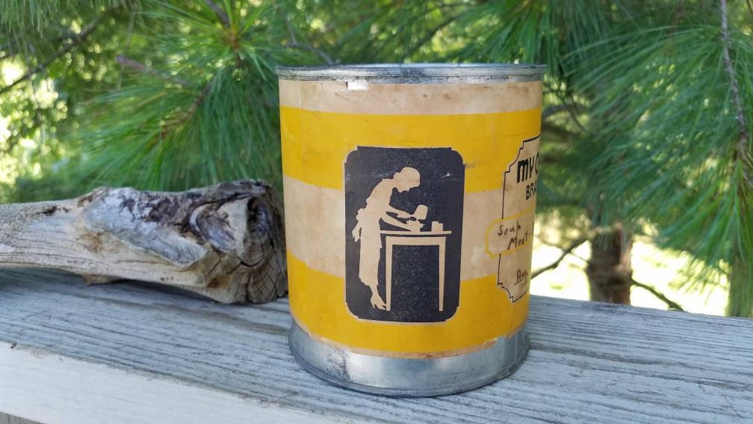 Antique Canning Tin "my Own Brand" Can With Paper Label, No Lid, Used ...