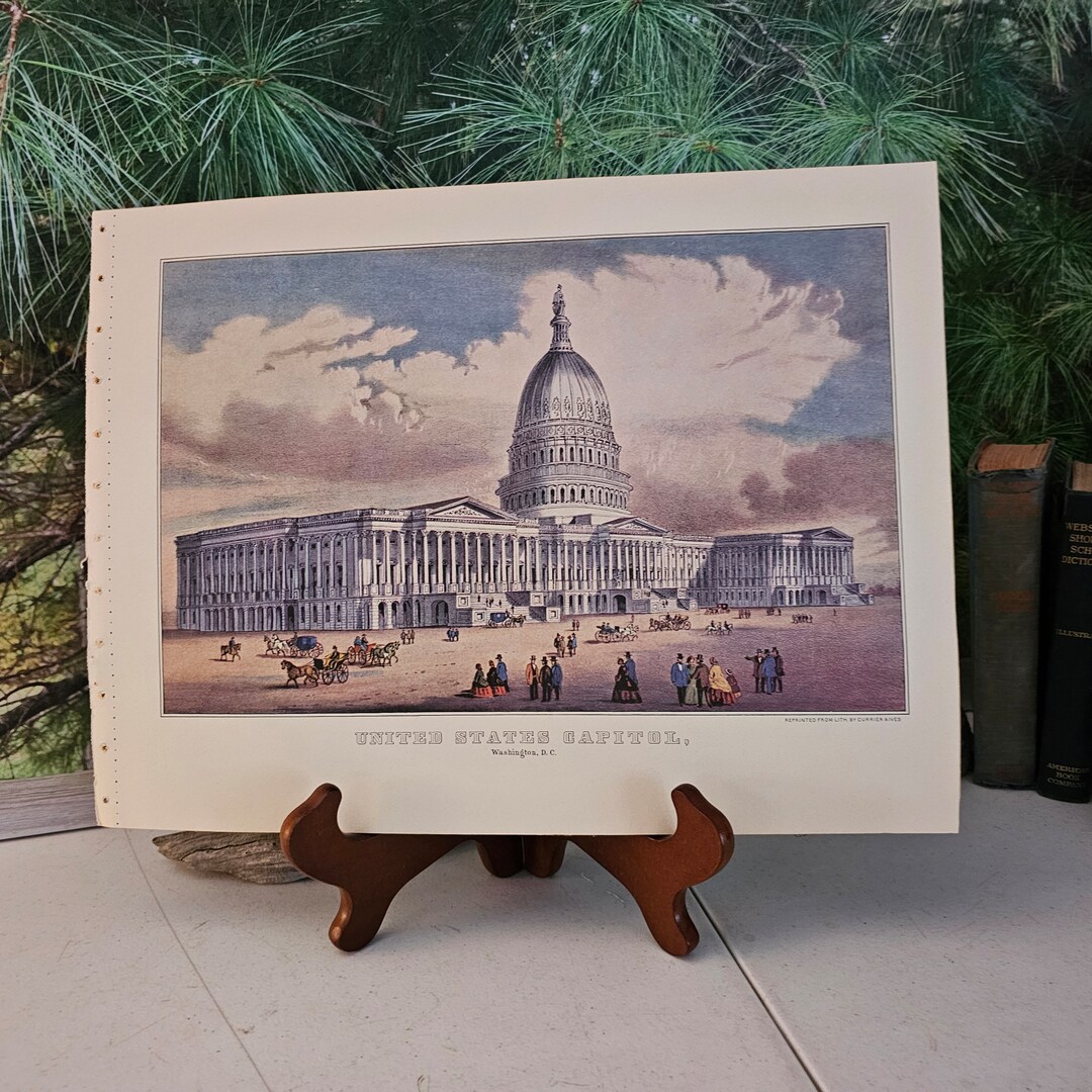 1952 "u S Capitol" & "u S Military Academy" Currier Ives Original ...