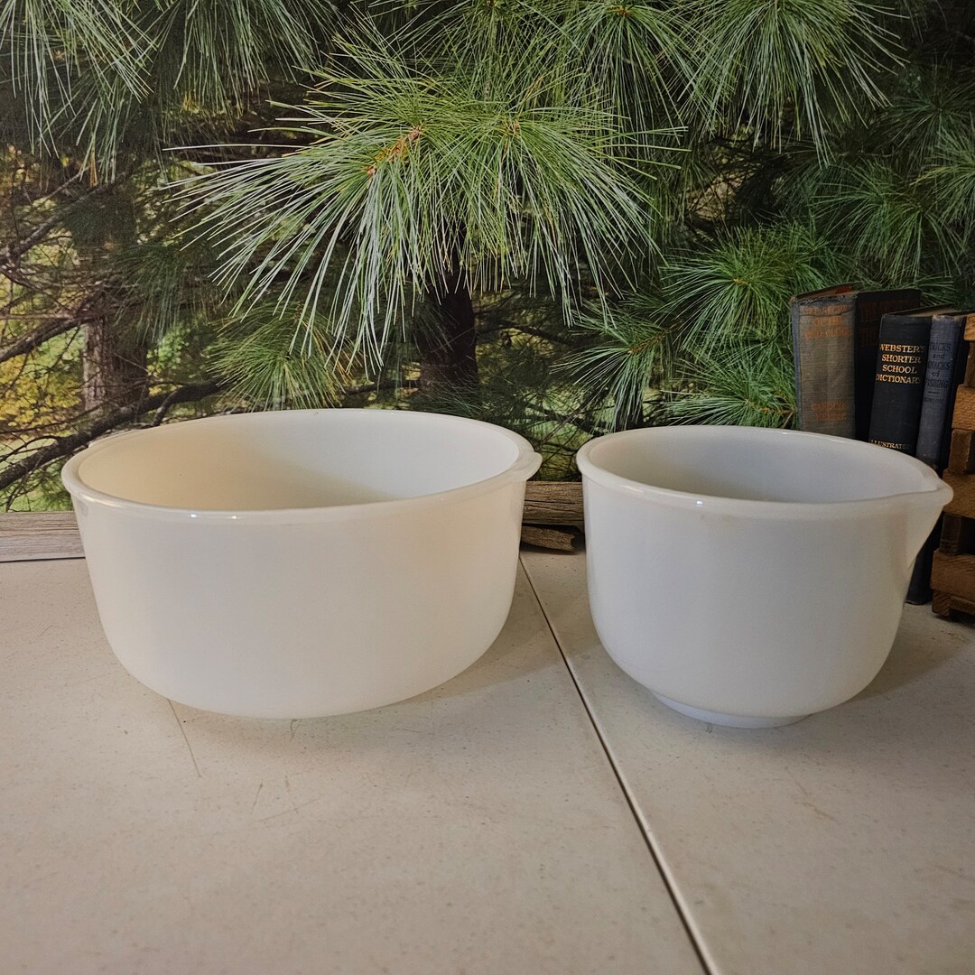 Sunbeam Glasbake Mixing Bowls Set of 2 Vintage Sunbeam Stand Mixer Milk ...