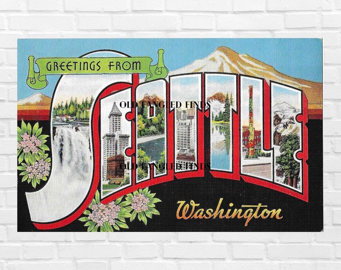 Seattle Art Postcards - Pack of 7 Seattle-inspired Locations - Etsy