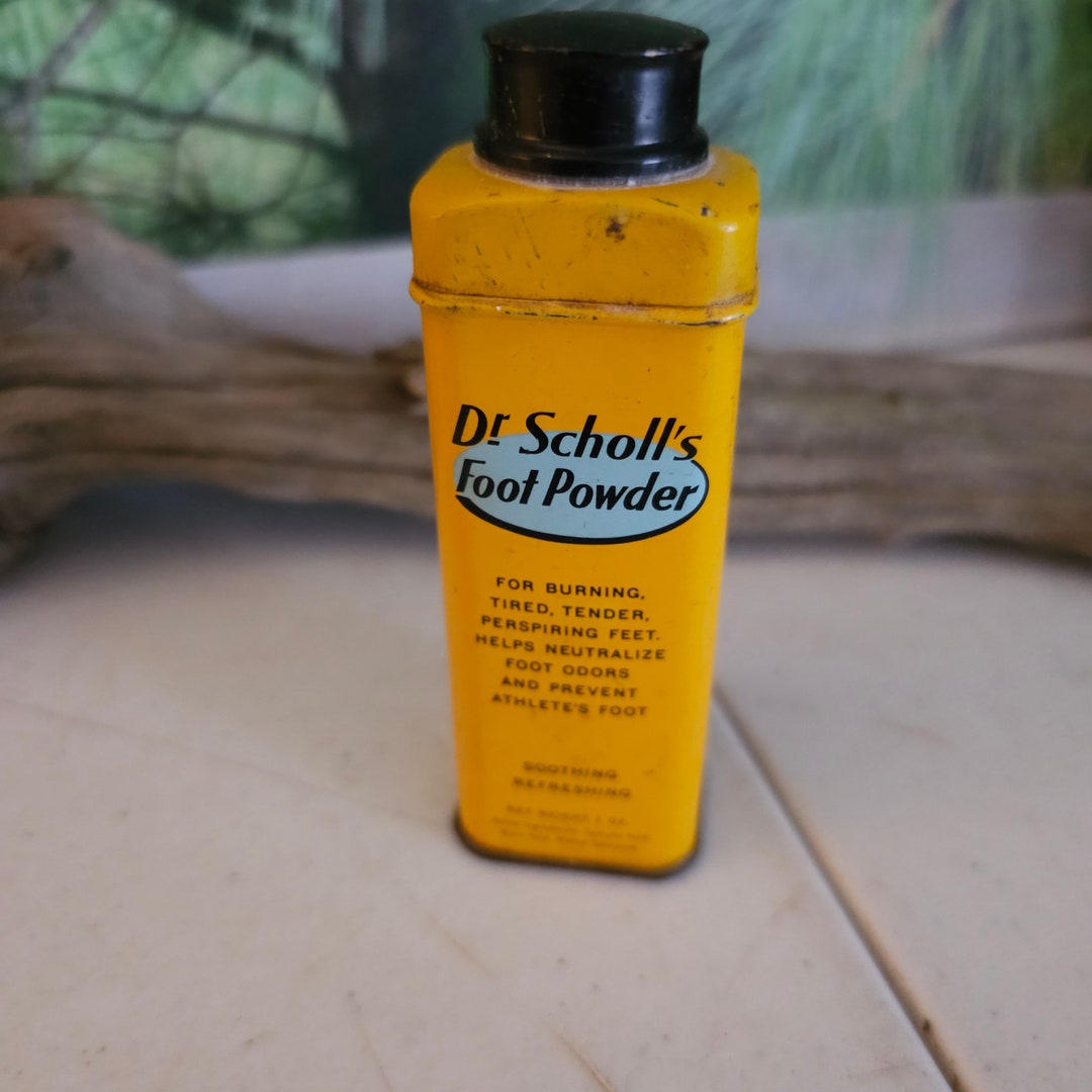 Dr. Scholl's Foot Powder Tin Vintage Bathroom Decor Collectible ...