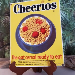 Vintage Cheerios Porcelain Sign: General Mills Advertising, 1980s - Etsy