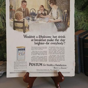 Original 1920s Antique Magazine Ad INSTANT POSTUM Illustrator- Don Shae ...