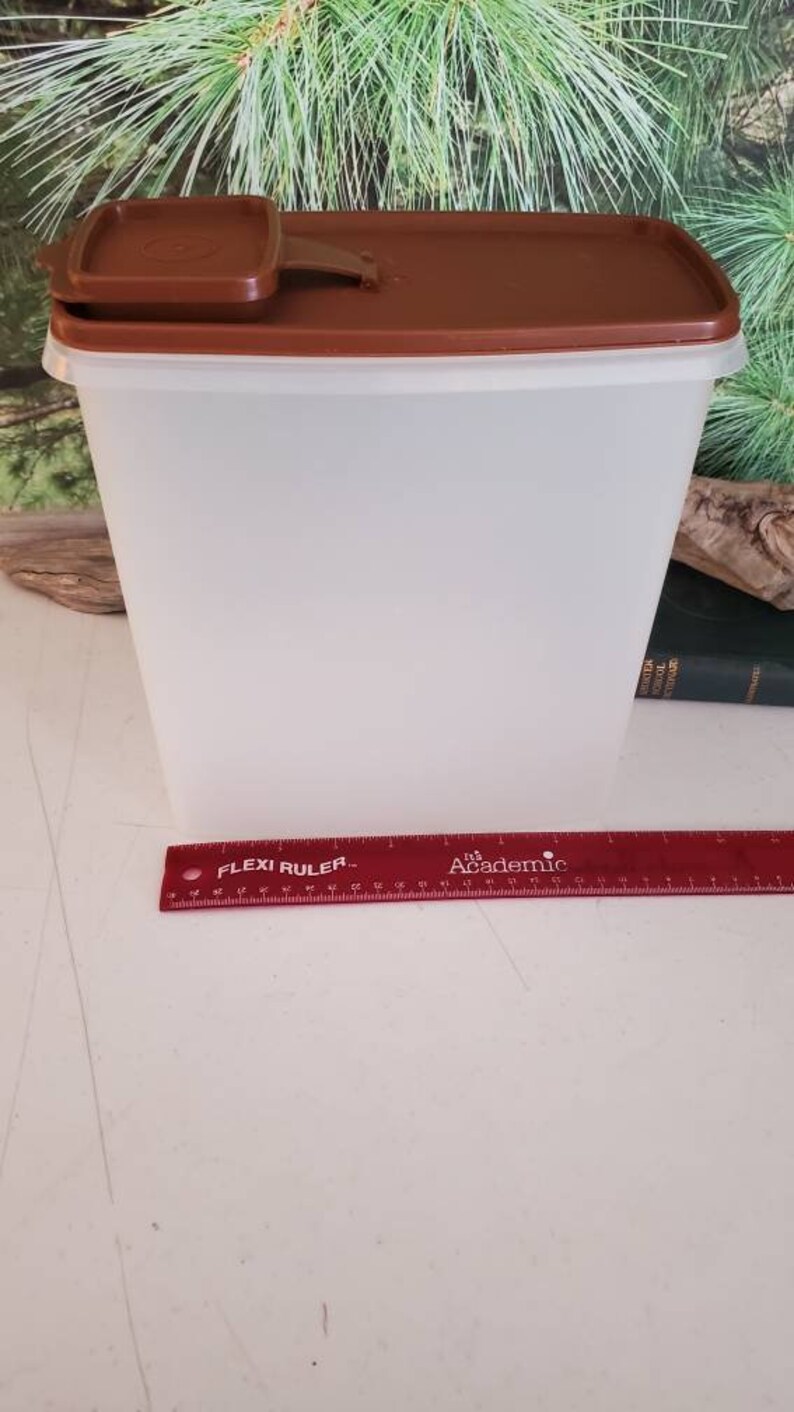 1970s Tupperware Cereal Storage Container Brown & Opaque - Etsy
