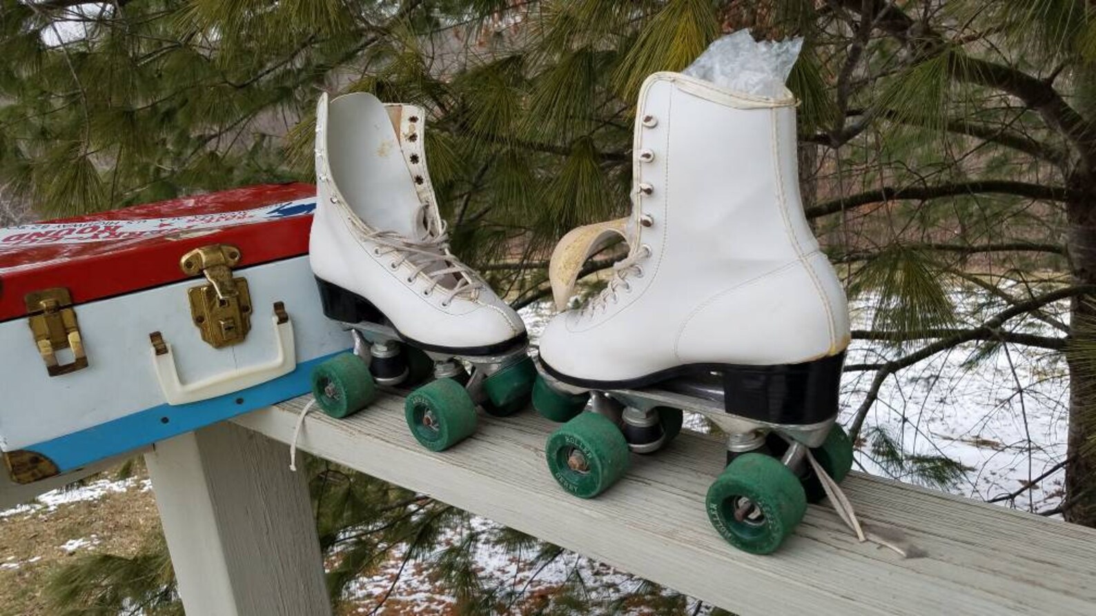 Red White & Blue Metal Skate Case With Skates Metal Suitcase - Etsy
