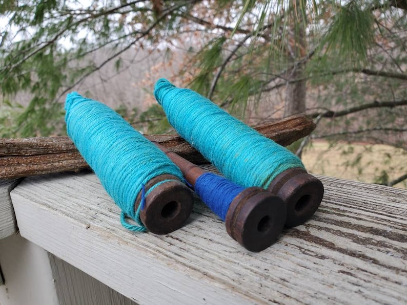 Set of 3 Antique Primitive Wood Thread Textile Spools / Rustic - Etsy