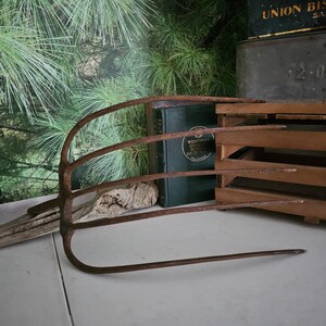 Rusty 5 Tine Pitchfork Head Cast Iron Distressed Farmhouse Tool #3602 ...