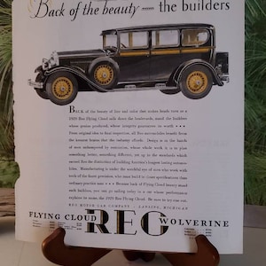 1928 REO Flying Cloud Wolverine Magazine Advertisement Antique Ephemera ...