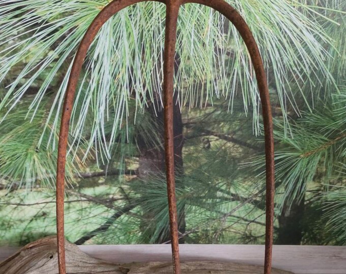 Old Rusty 3 Tine Pitchfork Head Cast Iron Vintage Farm Tool Farmhouse ...