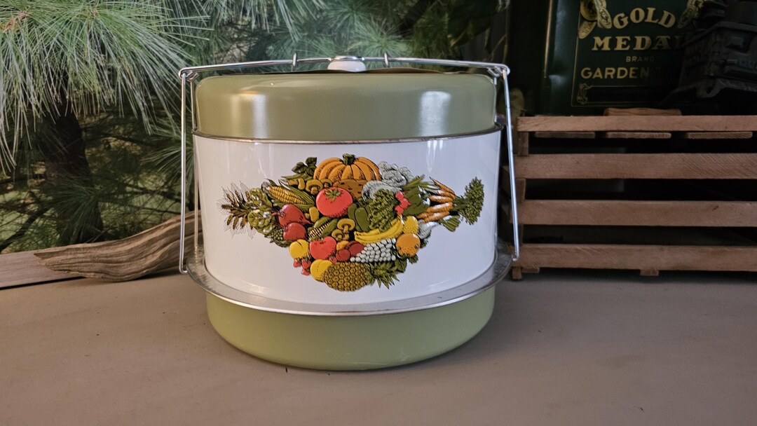 Embossed Fruits & Vegetables Motif Triple Decker Cake Pie Carrier With ...