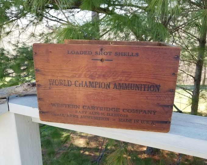 Western Cartridge Company Loaded Shot Shells Wooden Crate East Alton ...