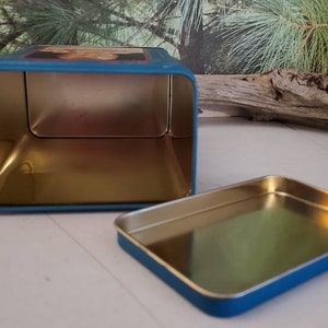 1997 Kellogg's Toasted Corn Flakes Tin Blue & Red Retro Kitchen Storage ...
