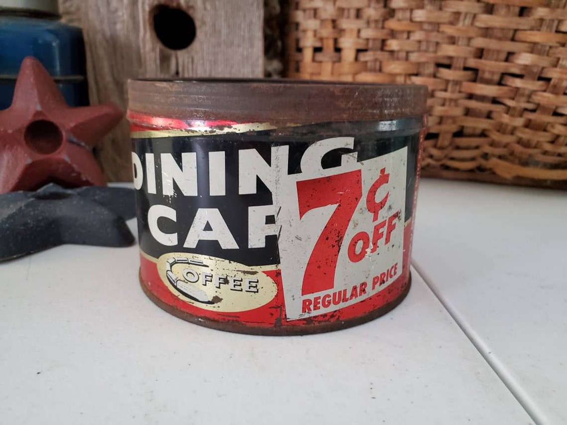 Dining Car Coffee Can Vintage 1940's Coffee Advertising - Etsy