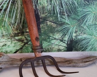 Antique Pitchfork With Handle - Etsy