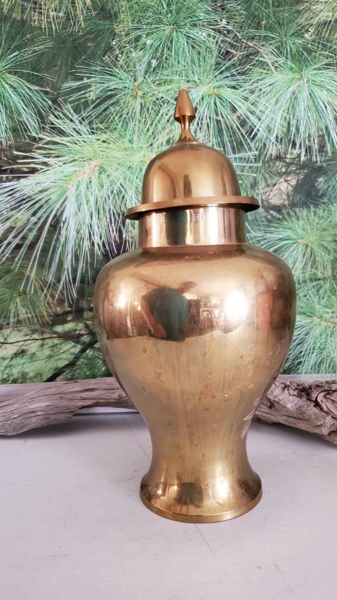 Etched Brass Ginger Jar Urn Made in India 2422 - Etsy