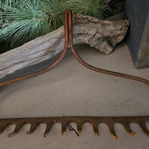 Rustic Cast Iron Rake Head: Distressed Farmhouse Garden Tool - Etsy