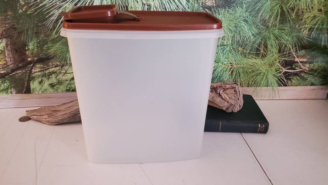 1970s Tupperware Cereal Storage Container Brown & Opaque Vintage ...