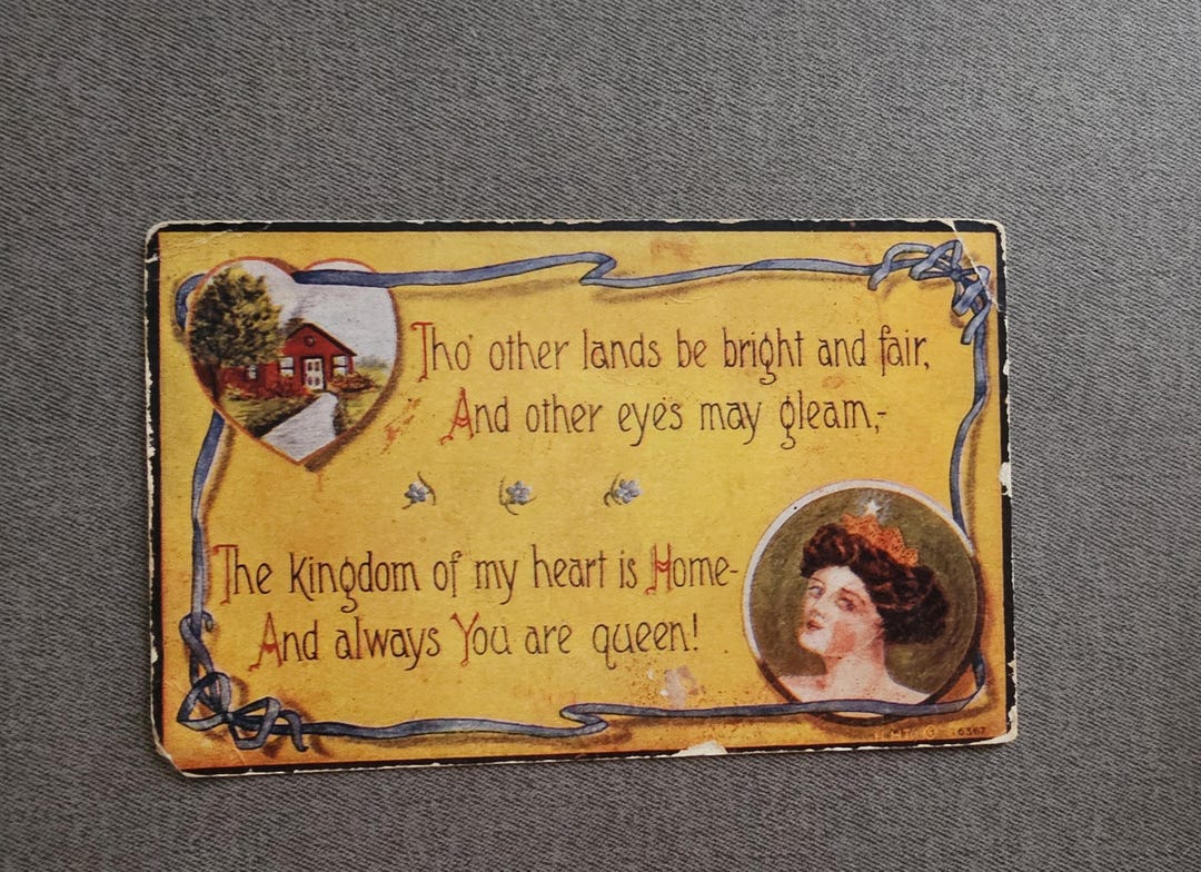 Antique "queen of Home" Postcard: Collectible Ephemera - Etsy