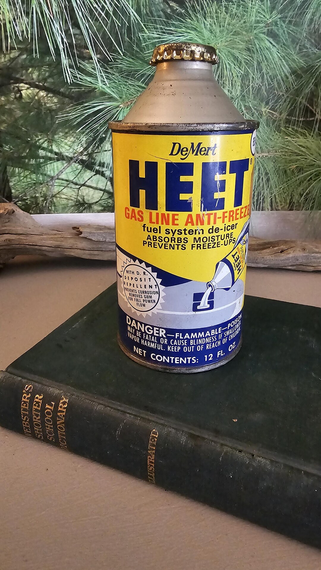Empty Vintage 1960s HEET Demert Gas Line Anti Freeze Can Steel With ...