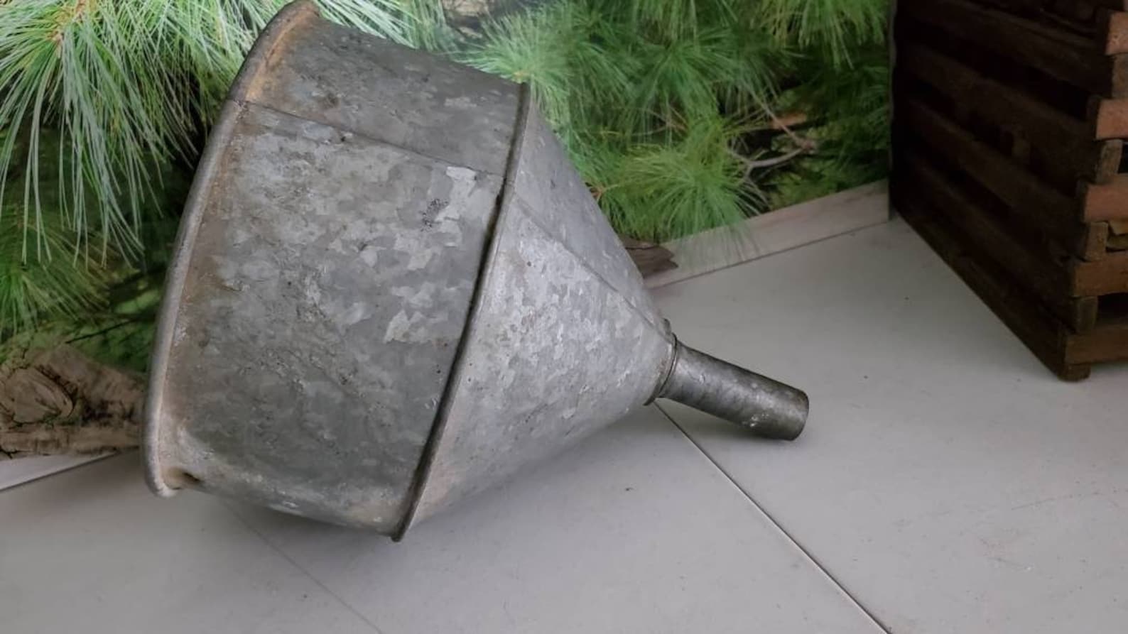Vintage Galvanized Farm Funnel Farmhouse Decor Farm Tool 2738 - Etsy