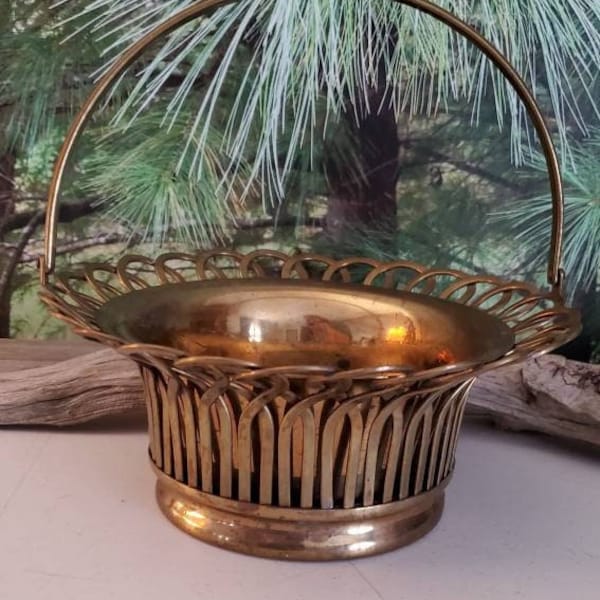 Solid Brass Basket - Etsy
