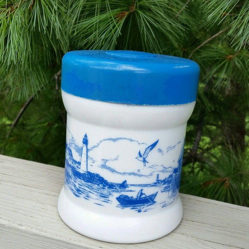 Delft Blue & White Nautical Cigar Humidor / White Milk Glass - Etsy