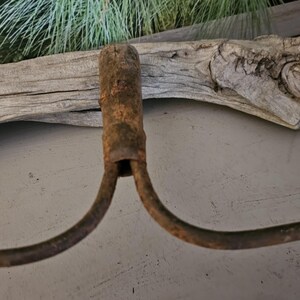 16 Tine Cast Iron Rake Head Rough Rusty Farmhouse Tool Rustic Garden ...