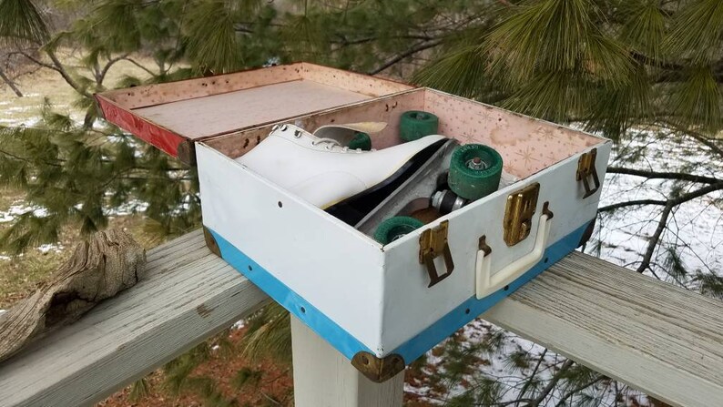 Red White & Blue Metal Skate Case With Skates Metal Suitcase - Etsy