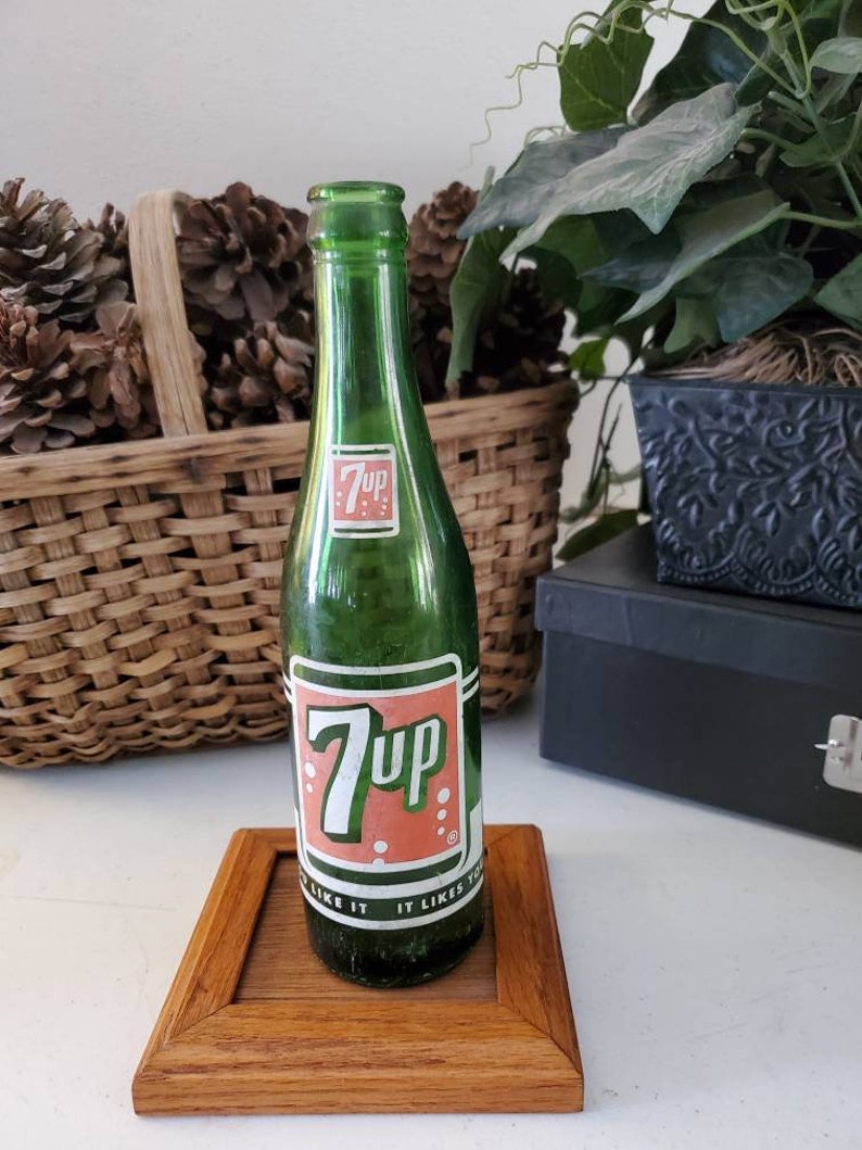 7 UP Green Glass Soda Bottle 10 Ounce 7 UP Bottle From 1963 | Etsy