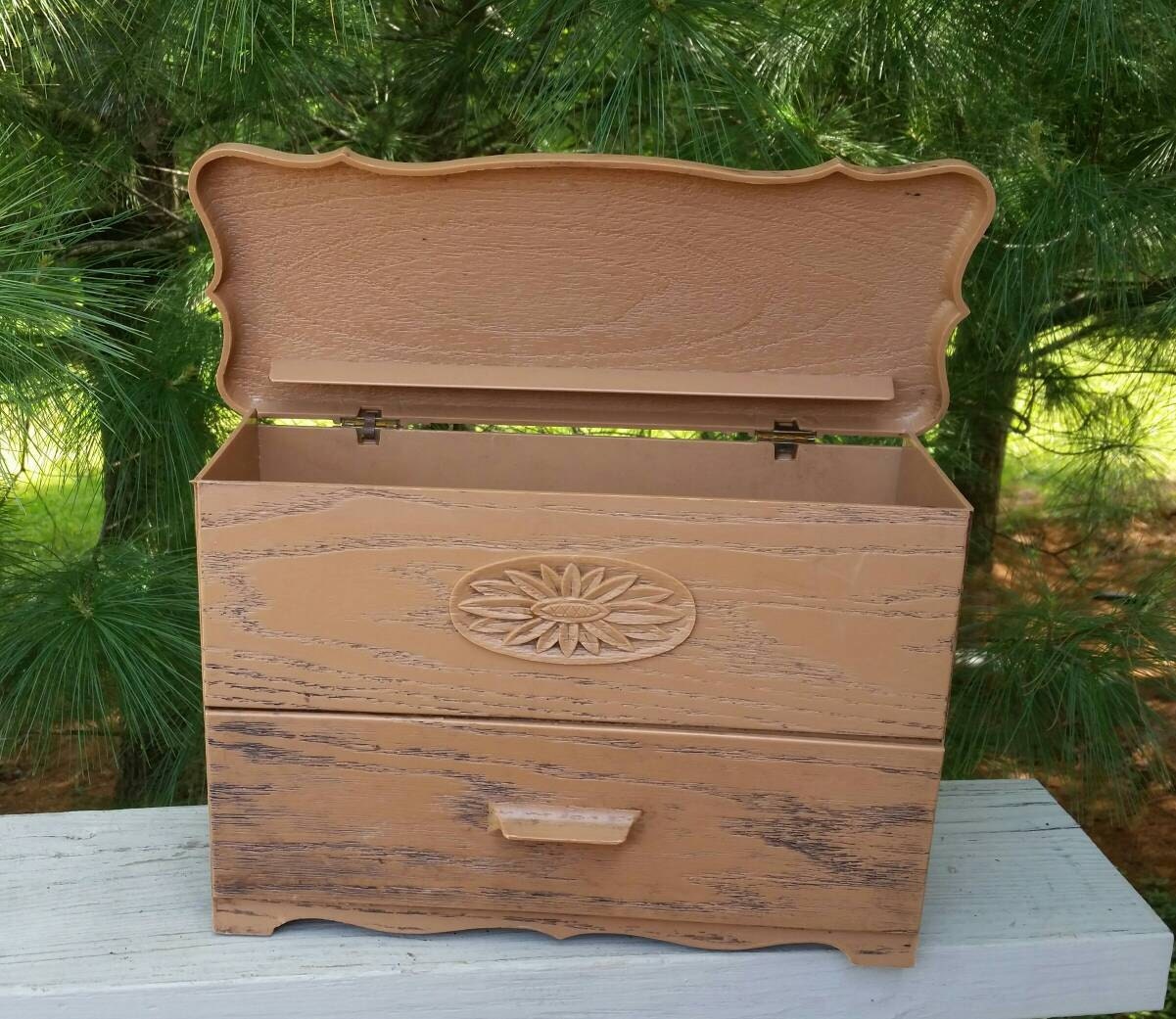 Lerner Faux Wood Storage Organizer Sewing Box - Etsy