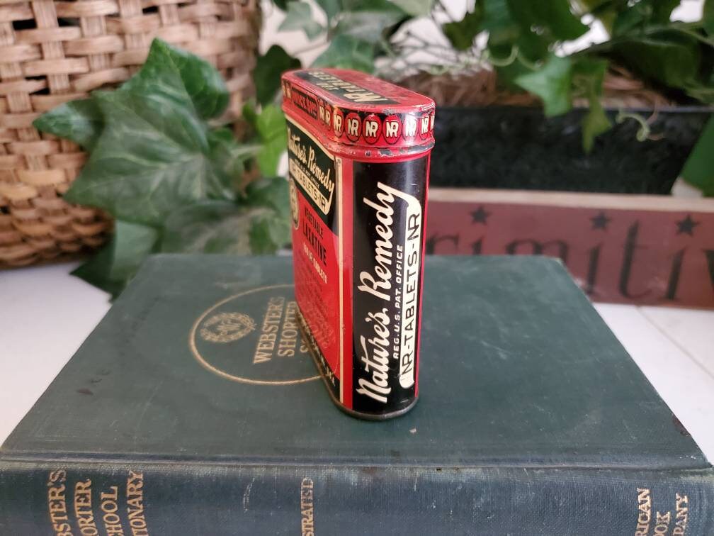 Antique Nature's Remedy NR Tablets Vegetable Laxative Tin / Collectible ...