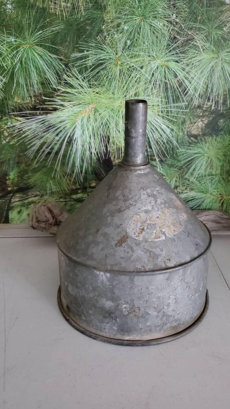 Vintage Galvanized Farm Funnel Farmhouse Decor Farm Tool 2738 - Etsy