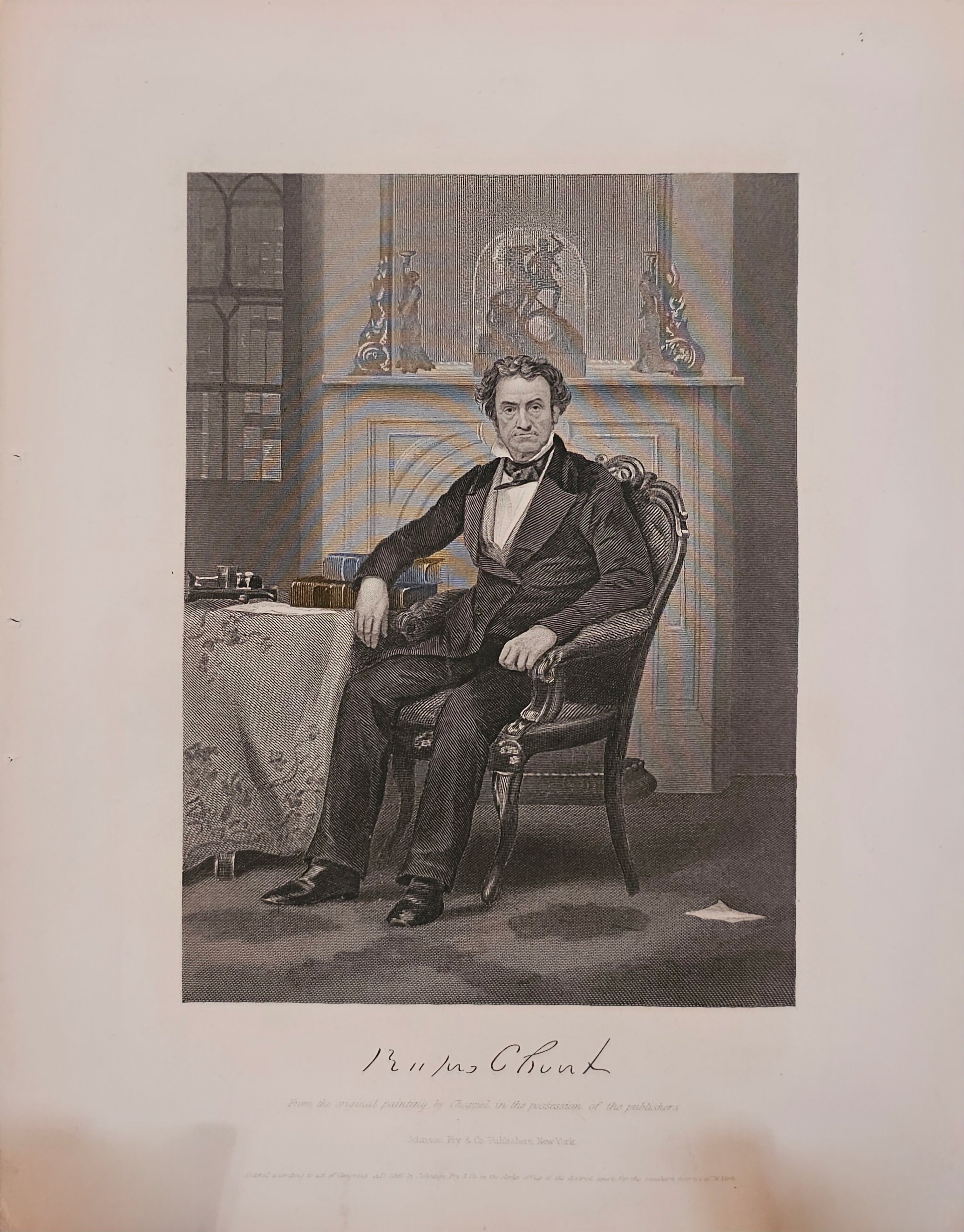 Rufus Choate Antique Steel Engraving National Portrait Gallery Eminent ...
