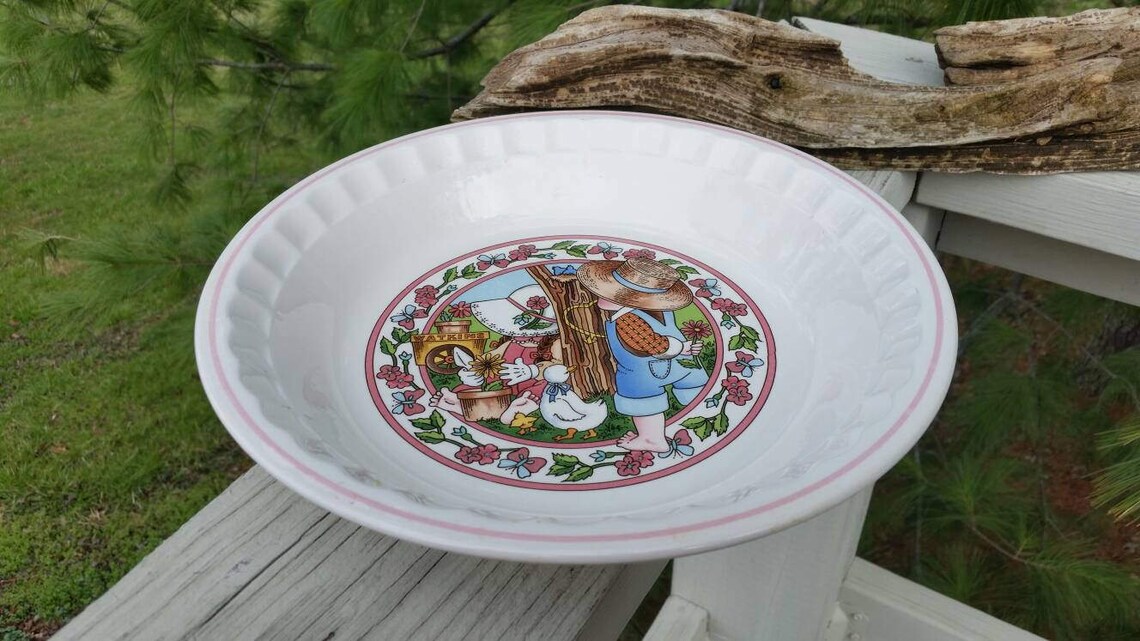 Country Kids Collector's Recipe Plate, Spring Brunch Ham & Cheese Pie ...