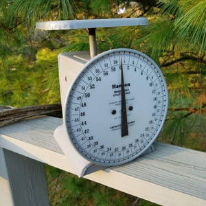 Industrial Hanson 60 LB Scale Model 2060 Gray Metal Industrial Vintage ...