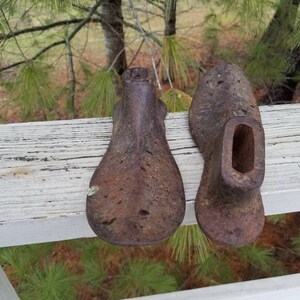 Pair of Cast Iron Shoe Lasts, Size 10 Shoe Forms, Cobbler Tools ...