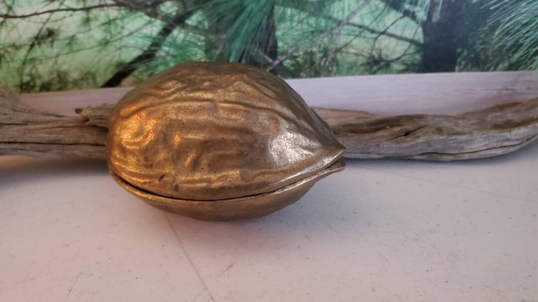 Solid Brass Hinged Walnut Shaped Nutcracker: Vintage Home Decor #2655 ...