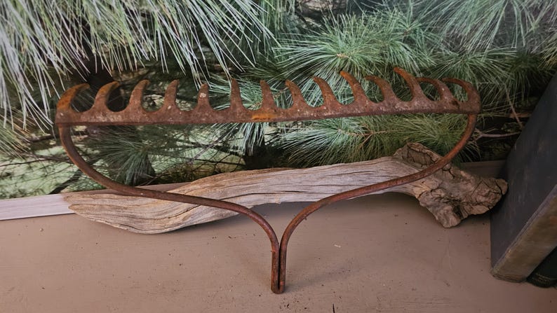 Rustic Cast Iron Rake Head: Distressed Farmhouse Garden Tool - Etsy