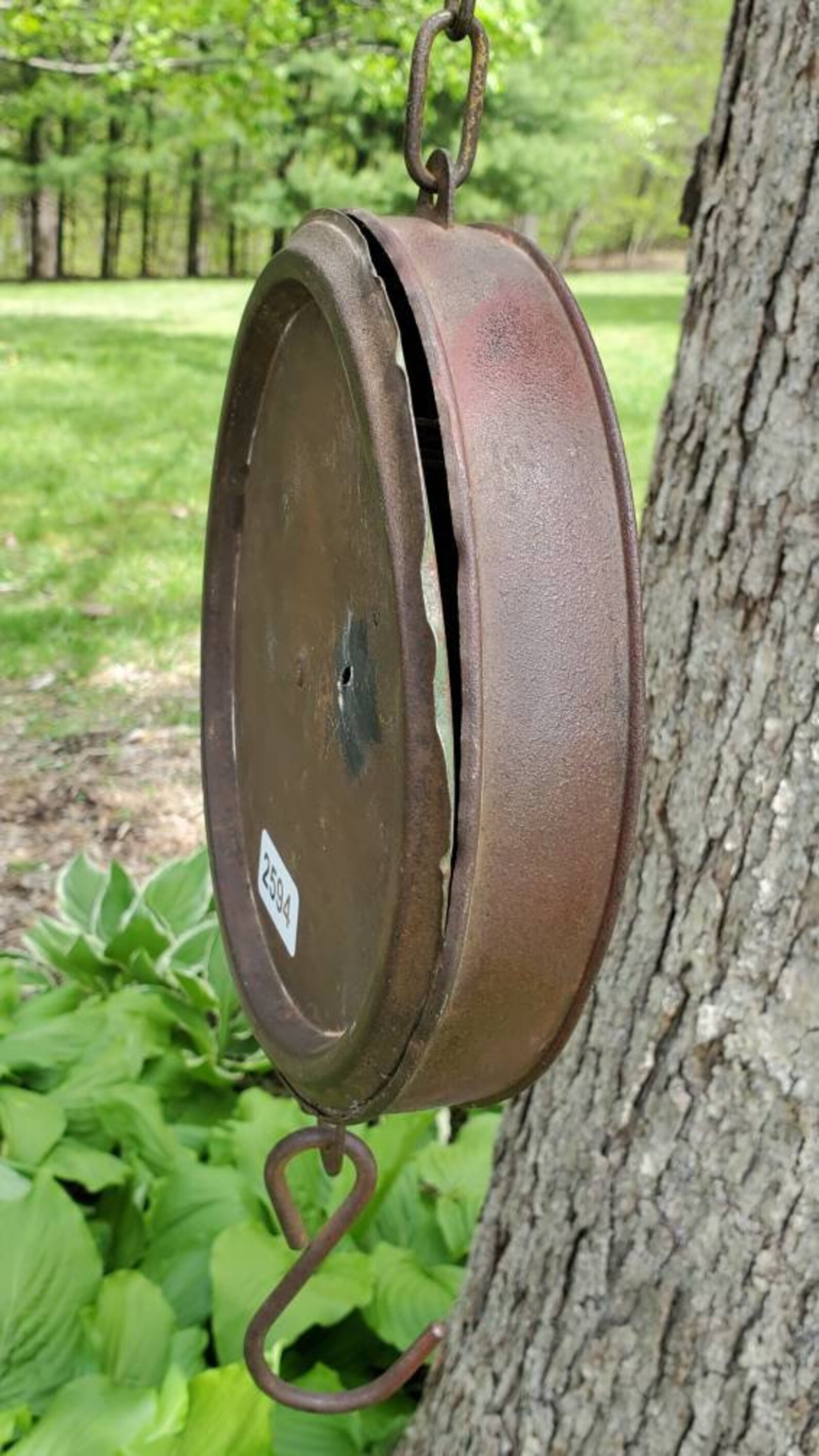 1920s Hanging Brass Face Milk Scale Chatillon 40 Lbs. X 1/10 Lbs ...