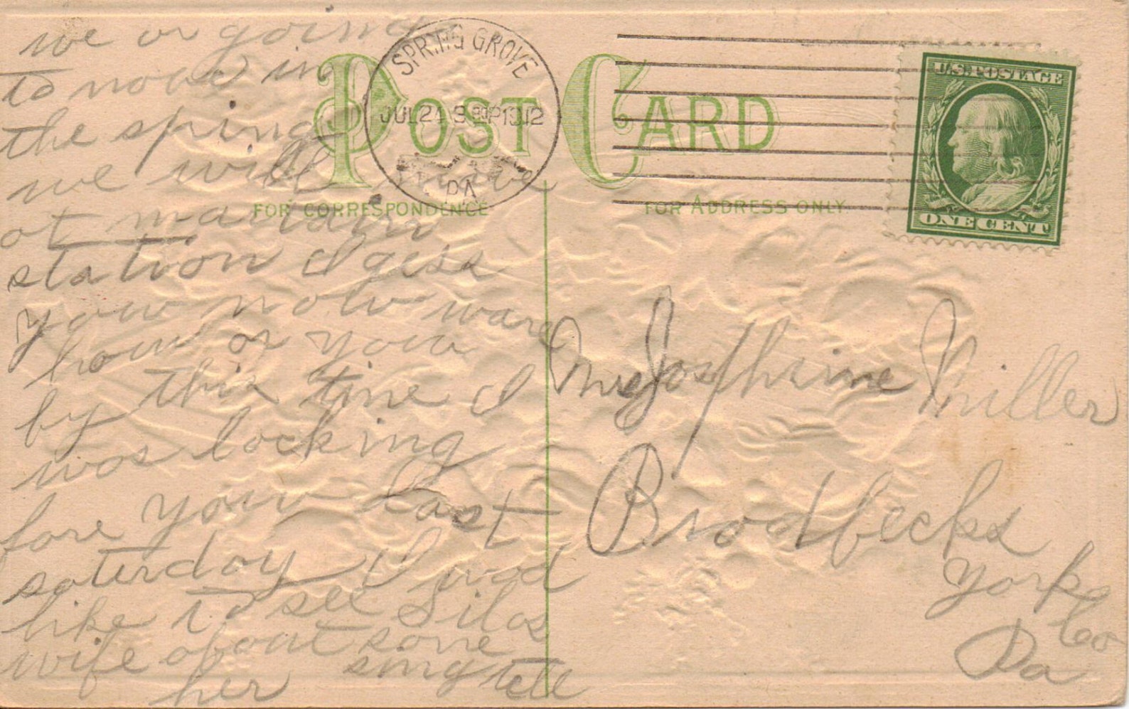 Beautifully Embossed Greetings Postcard With Red Roses & Lily - Etsy