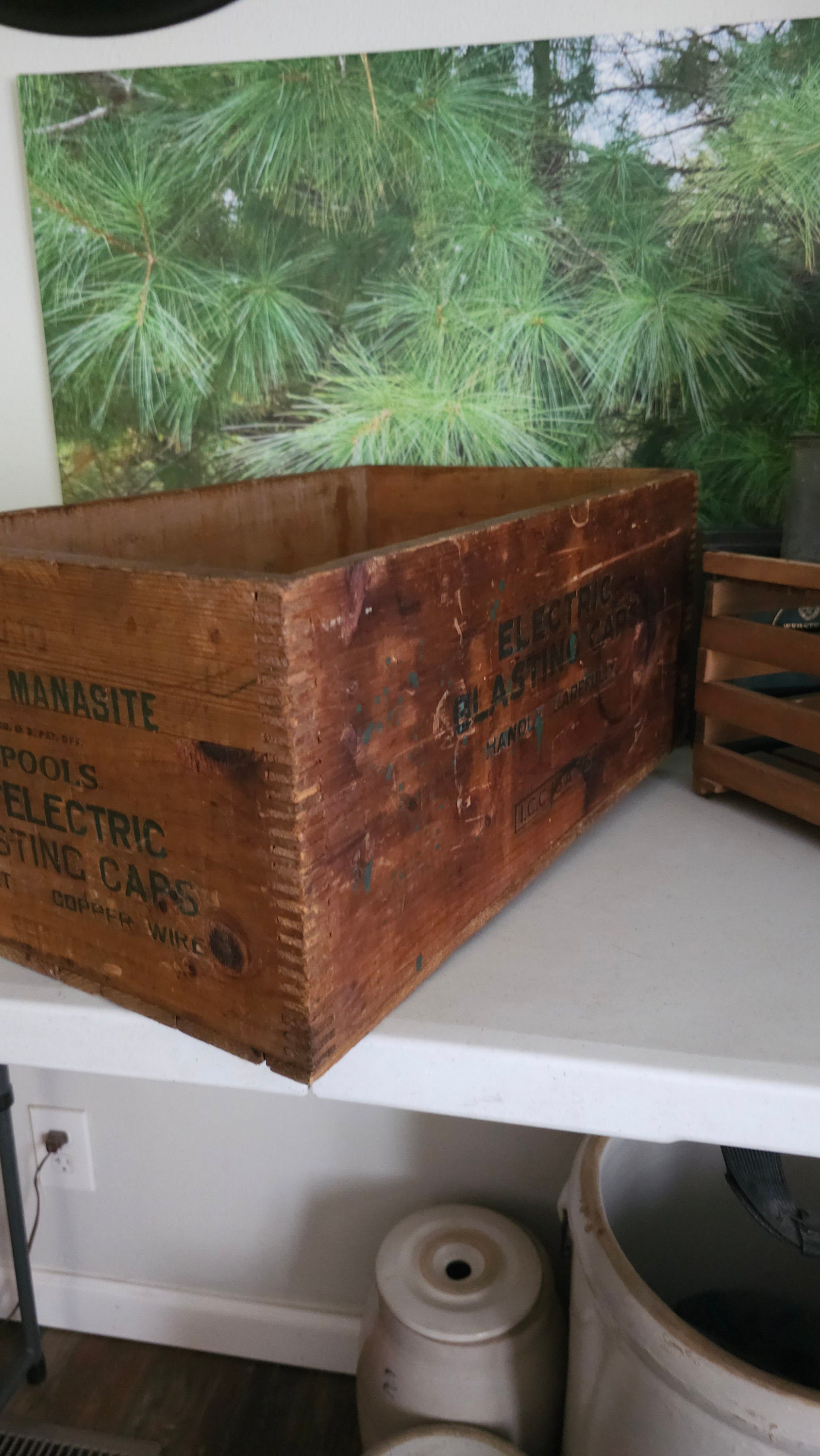 Antique Atlas Manasite Spools Electric Blasting Caps Wood Finger ...