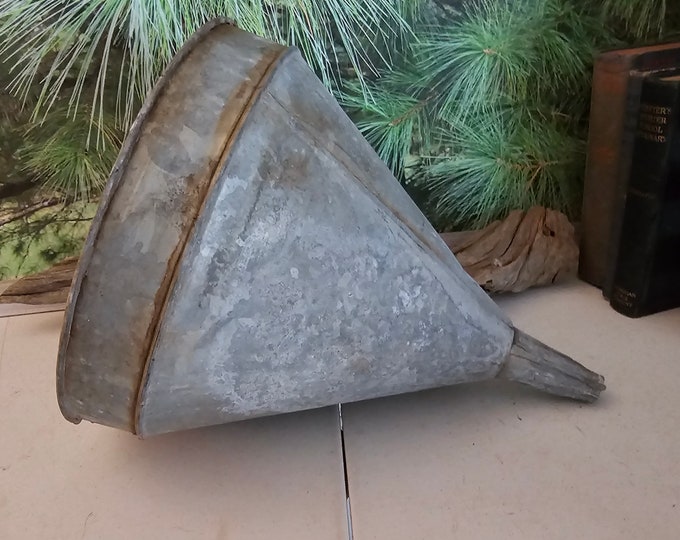 Vintage Galvanized Farm Funnel Farmhouse Decor Farm Tool #3631 - Etsy